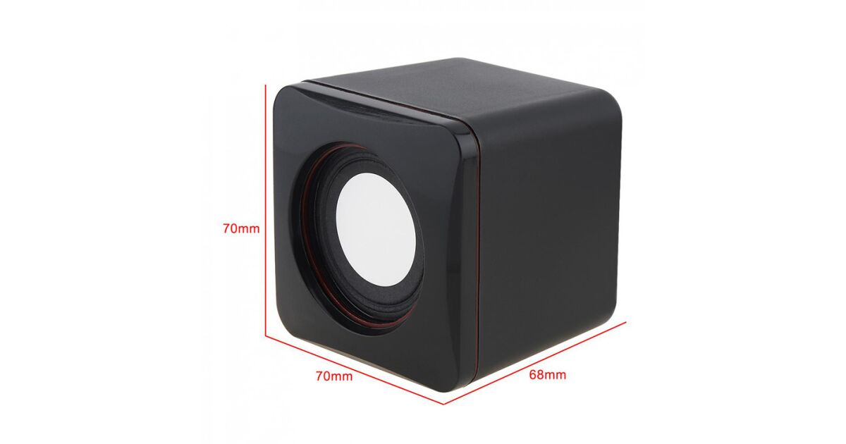 Boxe mini PC negre alimentate prin USB cu conector jack de 3.5mm ...