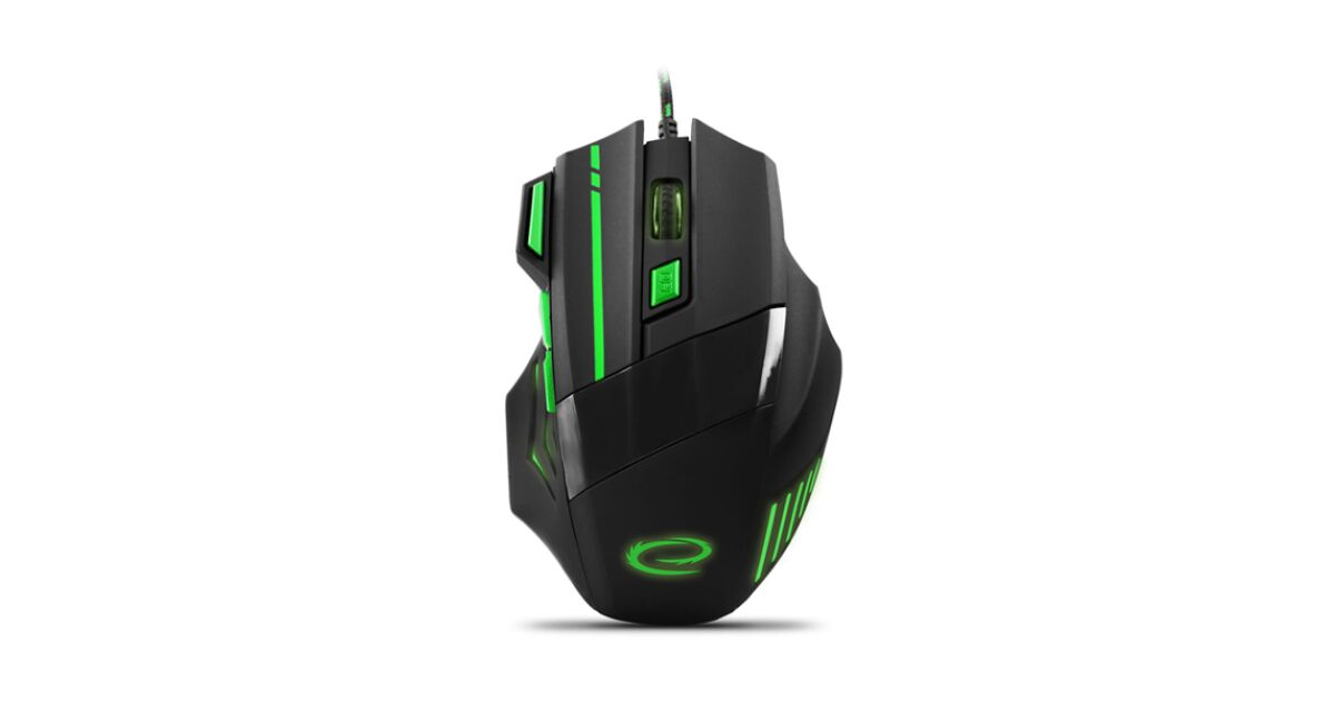 Mouse gaming cu fir și iluminare de fundal - Esperanza Wolf EGM201G ...