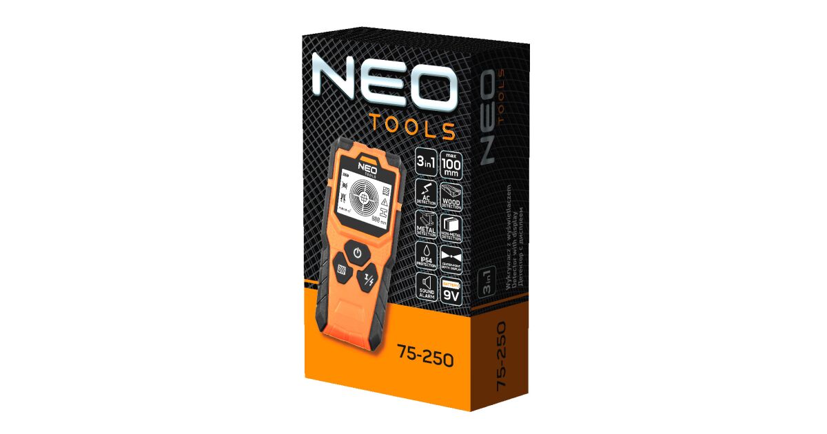 Scaner de perete (detector cabluri, metal, tevi, lemn) 3 în 1, Neo ...