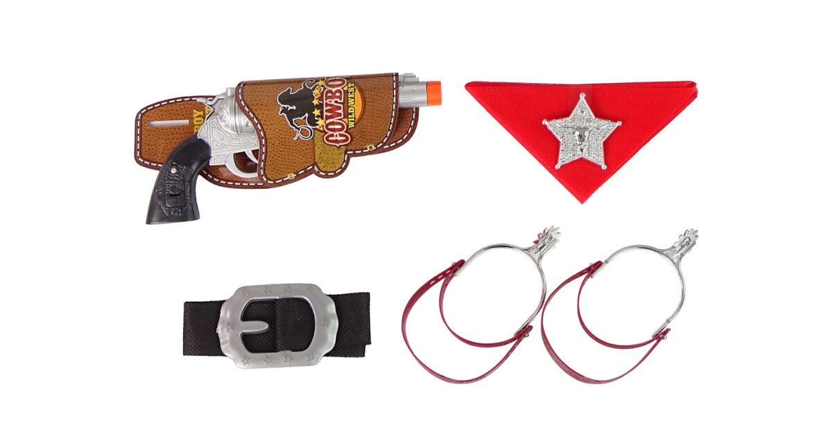 Set de Joc Cowboy Șerif: Revolver, Pușcă cu Alice și Accesorii | Pepita.com