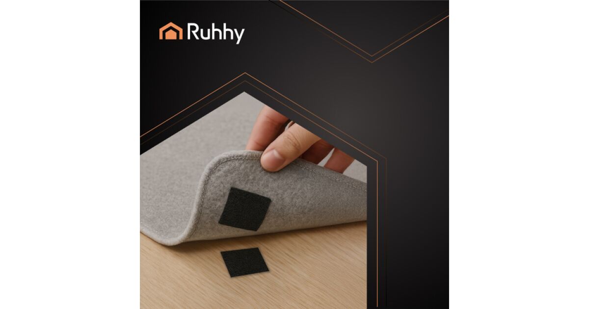 Banda Velcro autoadezivă RUHHY, 5m x 5cm, negru | Pepita.com