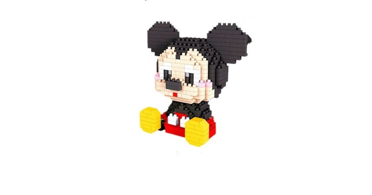 Innovium™ Mickey Mouse Epito Keszlet, 378 db ABS, 3D Modell, 9.4 × 8.3 ...