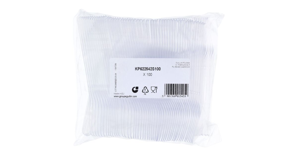 Kiváló minőségű PS átlátszó kanál, újrafelhasználható | 100 db ...