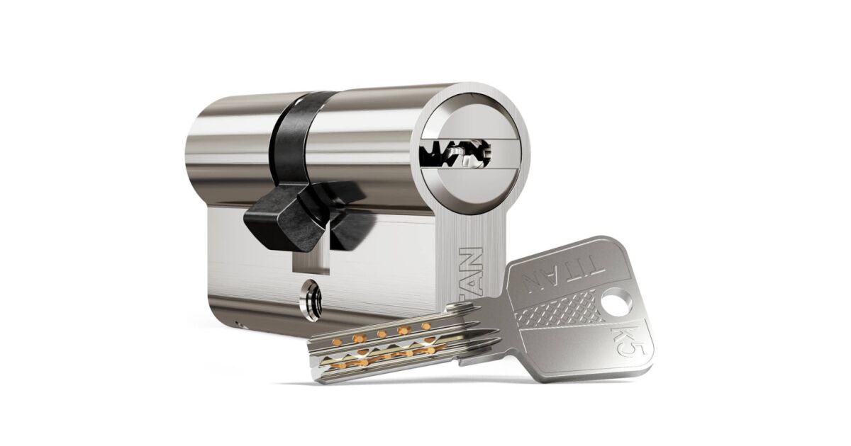 Titan K5 ASC Break-Protected Cylinder Lock Insert 30/55 Satin Chrome ...