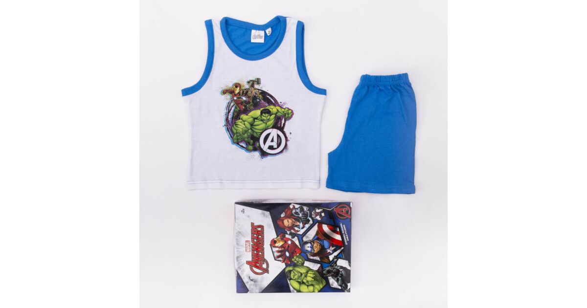 Anhängerischer Kinderpyjama aus Baumwolle – Avengers – Mittelblau – 128 ...