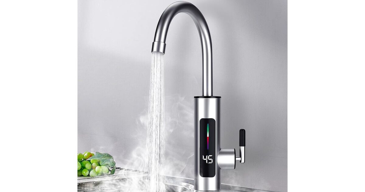 Incalzitor electric instant pentru apa, Flower, 3000W, afisaj LCD ...
