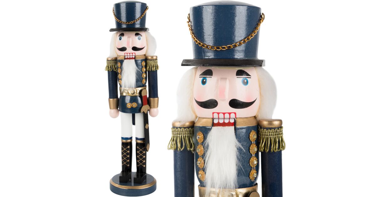 Figură de Soldat Spărgător de Nuci, Pictată Manual din Lemn, pentru ...