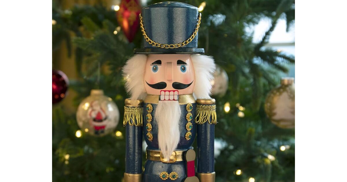 Figură de Soldat Spărgător de Nuci, Pictată Manual din Lemn, pentru ...