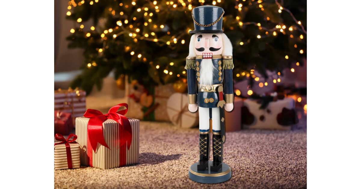 Figură de Soldat Spărgător de Nuci, Pictată Manual din Lemn, pentru ...