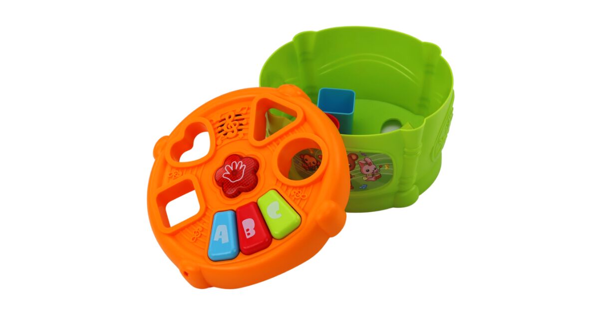 Tobă Educativă Interactivă în Culori Verde și Portocaliu | Pepita.com