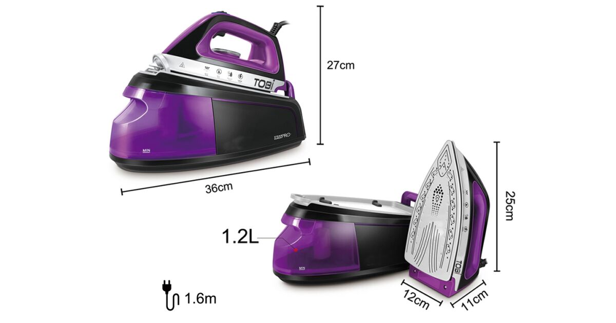 TOBI Steam Surge Pro stație de călcat cu talpă ceramică 2400W | Pepita.com