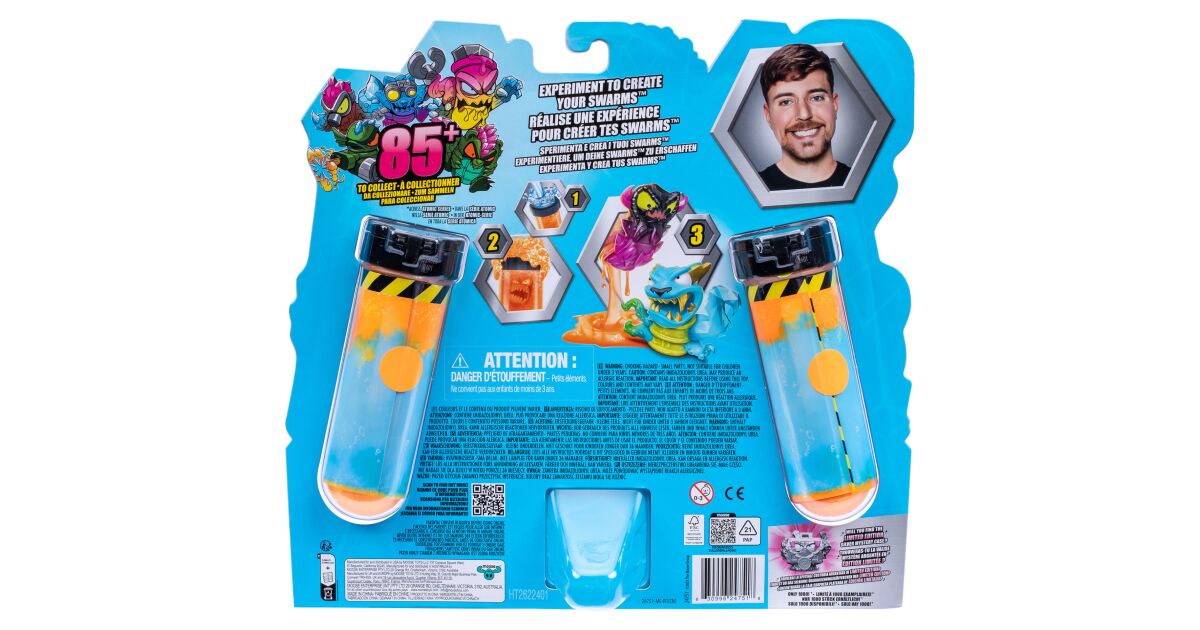 Moose Toys MrBeast Lab Swarms S2 Mega Lab 12 darabos figura szett (Sort ...