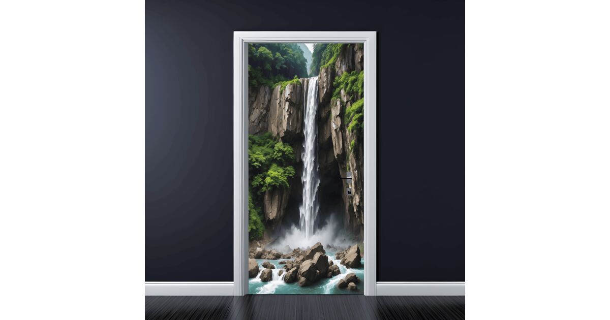 Folie imprimată color pentru decorarea ușilor, dimensiune 200 x 90 cm ...