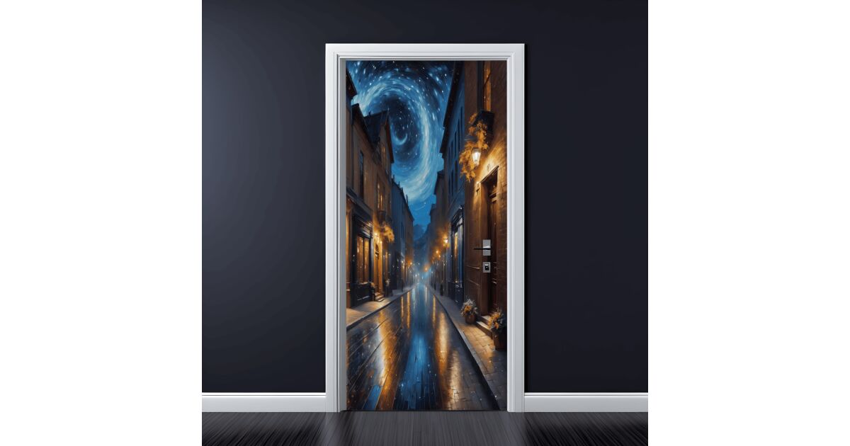 Folie imprimată color pentru decorarea ușilor, dimensiune 200 x 90 cm ...