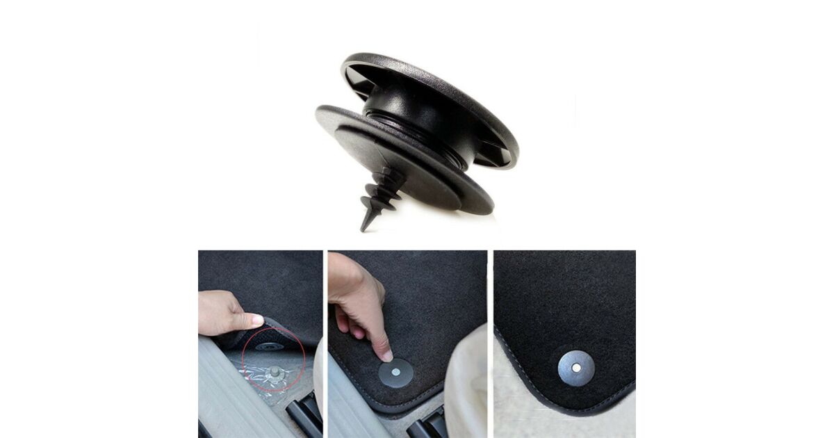 Set de 4 cleme de fixare pentru fixarea covorașelor auto pe podea ...