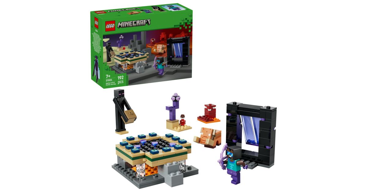 LEGO Minecraft 21584 Utazás az Alvilágon és a Vég Portáljain keresztül ...