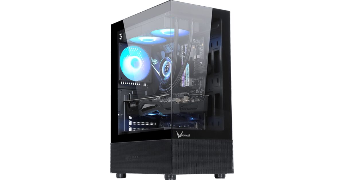 Formula Számítógépház - Crystal Z1+ Black ARGB (fekete, ablakos, ATX ...