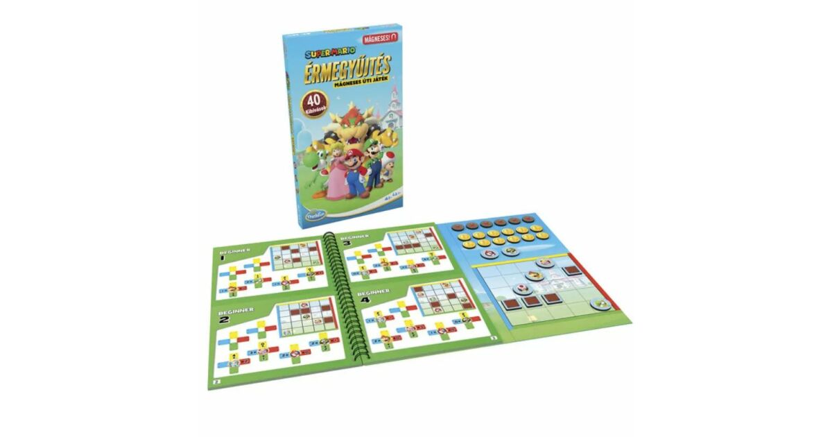 Thinkfun, Super Mario, Érmegyűjtés mágneses úti játék | Pepita.hu