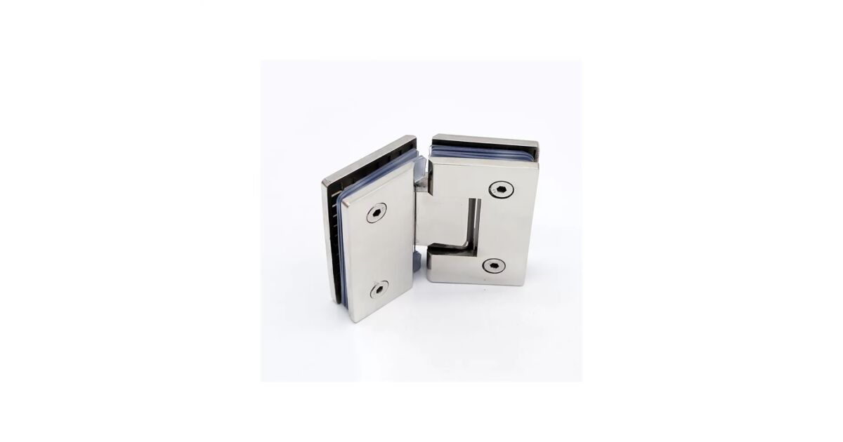 Shower cabin glass door hinge, EmaConstruct, glass-to-glass connection ...