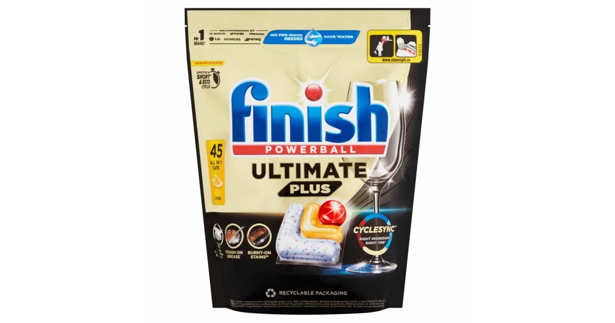 Finish Powerball Ultimate Plus Lemon Kapsule za perilicu posuđa 3x45 ...