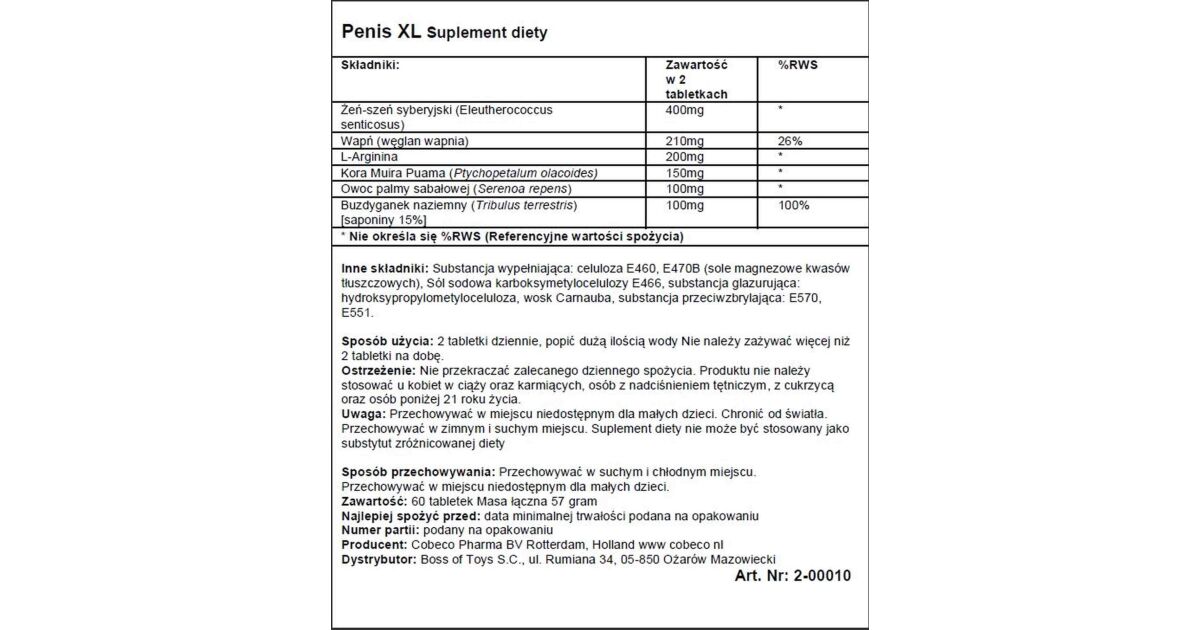 Cobeco XL potencianövelő kapszula, 60db / doboz | Pepita.hu