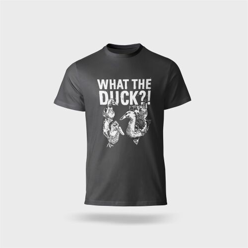 Tricou cu guler rotund și inscripția What The Duck, 100% bumbac 190g/m2 ...