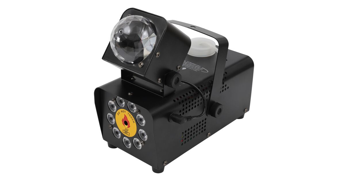 Fog Machine with LED Lights, 12 Color Options, Remote Control, Powerful ...