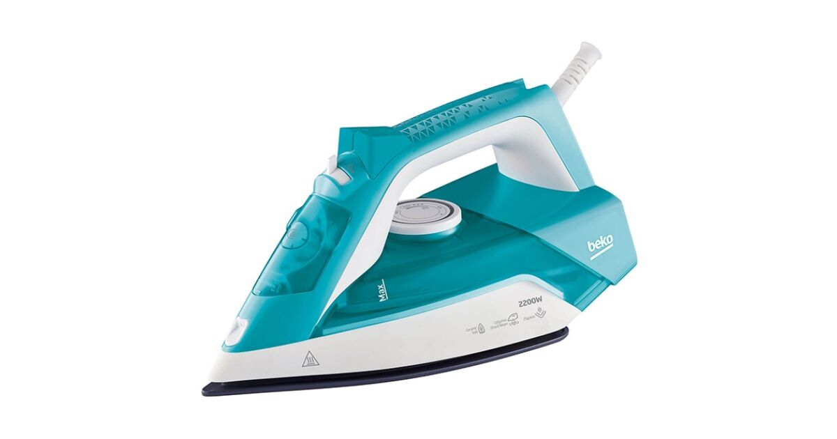 BEKO SIM3122T Iron, 2200 W, 140 g/min steam boost, 240 ml, ceramic ...