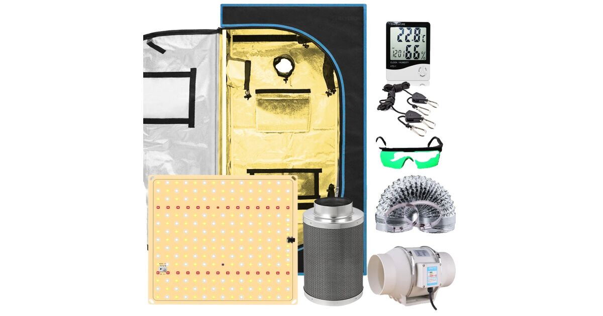 Beltéri termesztési sátor, tompítható LED -es lámpák, teljes ...