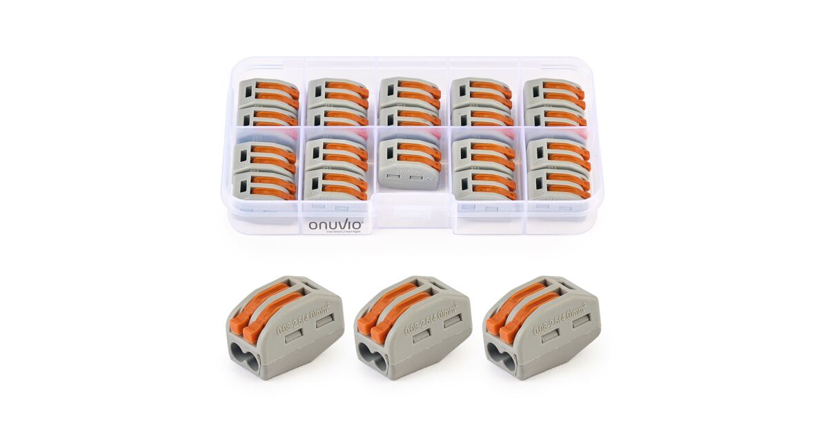 19-piece Quick Connector Kit, Quick Connectors with Levers for 2-Pole ...