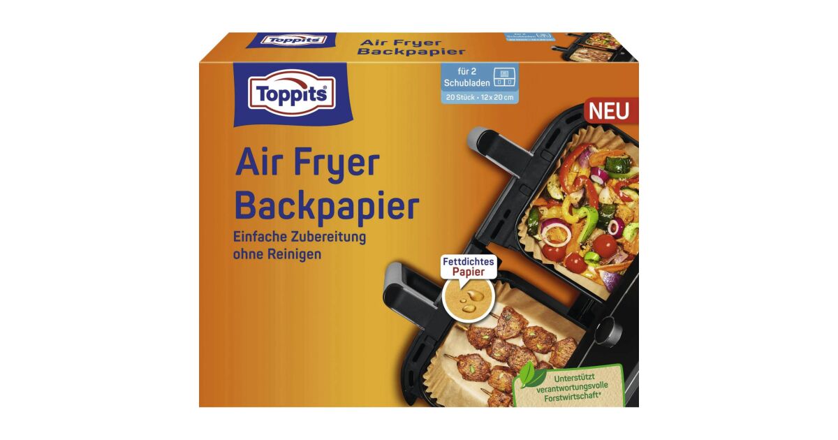 Melitta Toppits Sütőpapír Airfryer készülékhez 12x20cm 20 darab | Pepita.hu