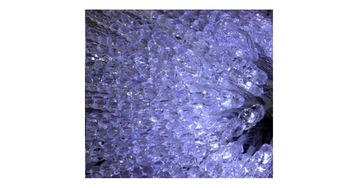 Formă de țurțurțură Iris S2/20m/IPX5 Standard/Alb Rece/120 LED-uri/Bec ...