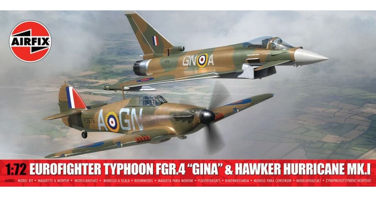Airfix Twin Pack - Eurofighter Typhoon FGR.4 (GINA) + Hawker Hurricane ...
