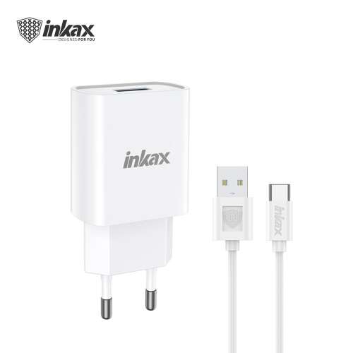 Inkax Cd 46 2 4a Hálózati Töltőfej Usb Type C 1m Kábel Fehér