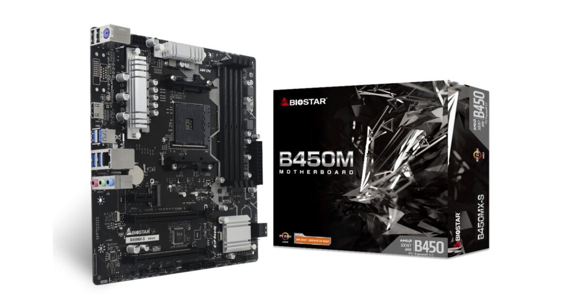 Biostar B450MX-S AMD B450 AM4 foglalat Micro ATX alaplap | Pepita.hu