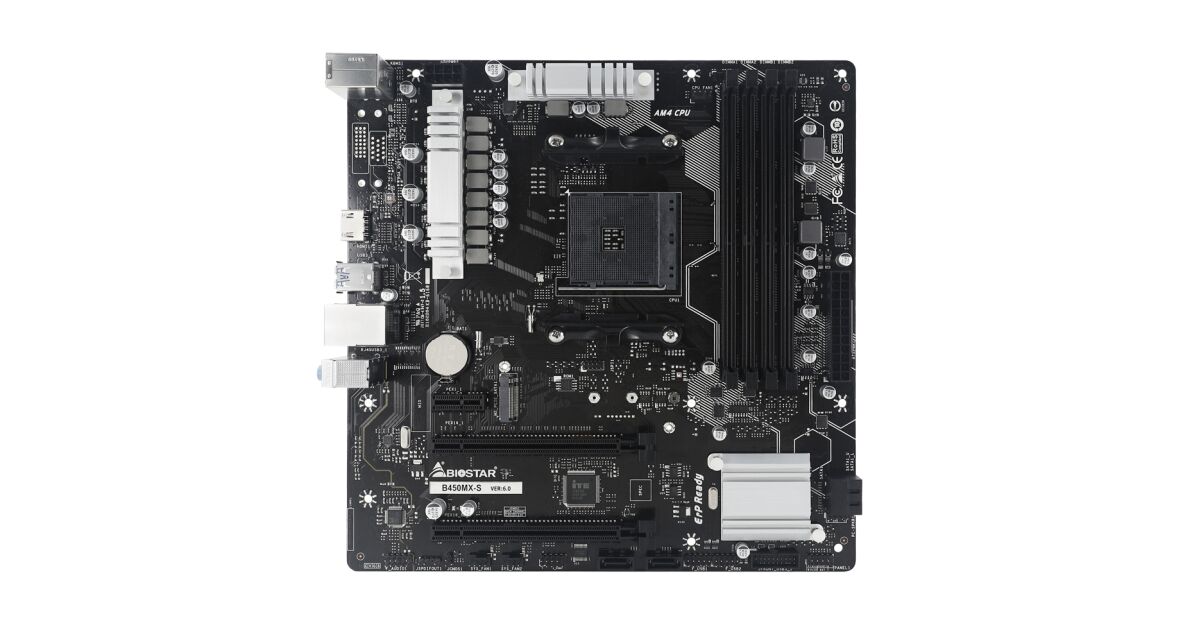 Biostar B450MX-S AMD B450 AM4 foglalat Micro ATX alaplap | Pepita.hu