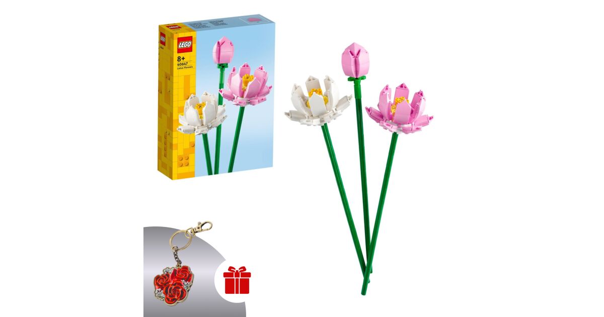 LEGO® Iconic Flori de Lotus 40647 + Cadou Breloc Geantă LEGO ...