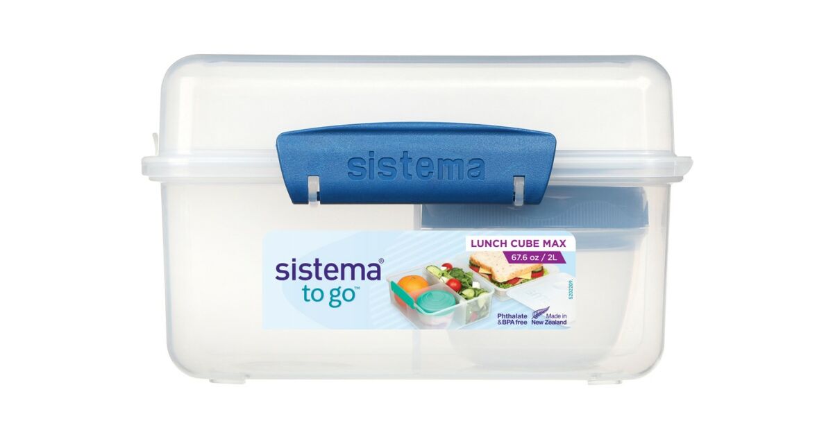 Sistema Divided Snack Box To Go Lunch Cube Max z pojemnikiem na jogurt ...