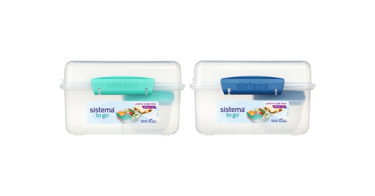 Sistema Divided Snack Box To Go Lunch Cube Max z pojemnikiem na jogurt ...