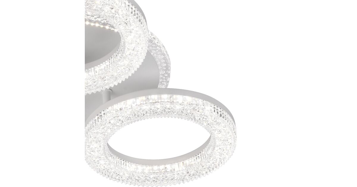 Lustră LED FREJA cu Telecomandă, 50W, 3000K/4000K/6000K, Dimabil, Alb ...