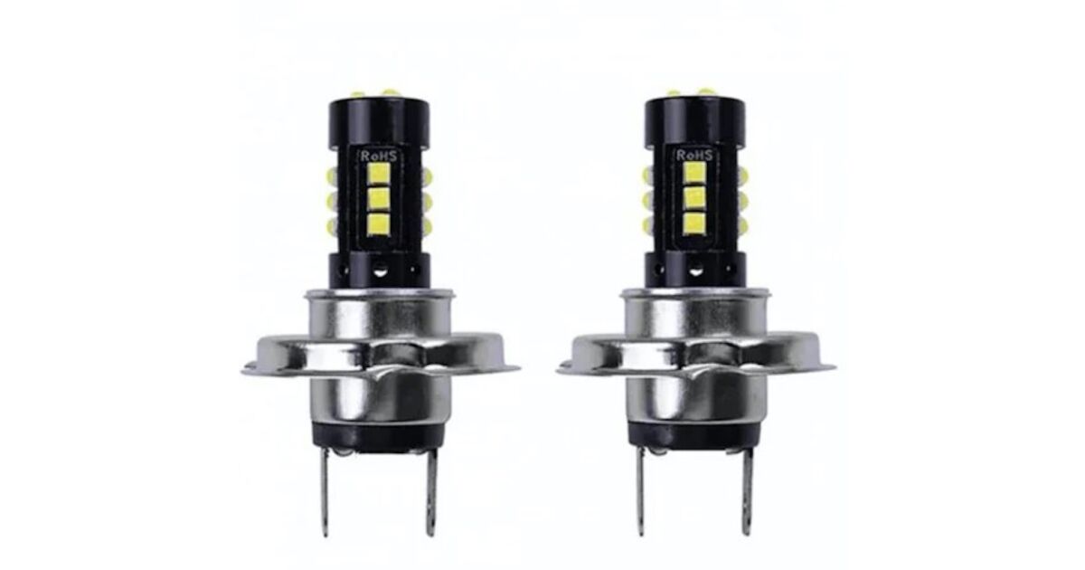 Set 2 becuri auto H7 15 LED/BEC putere 80W/ 8000lm Lumina alba ...