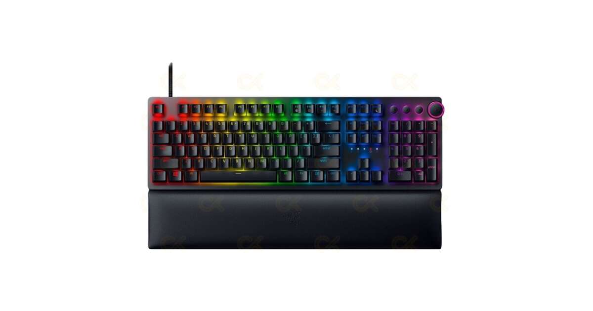 Razer huntsman v2 mechanikus (red switch) gamer billentyűzet, fekete ...
