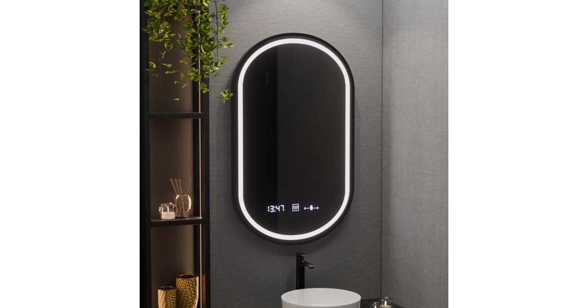 Owalne lustro LED, 50x90cm, Alessia MotionGlow Marcello, system ...