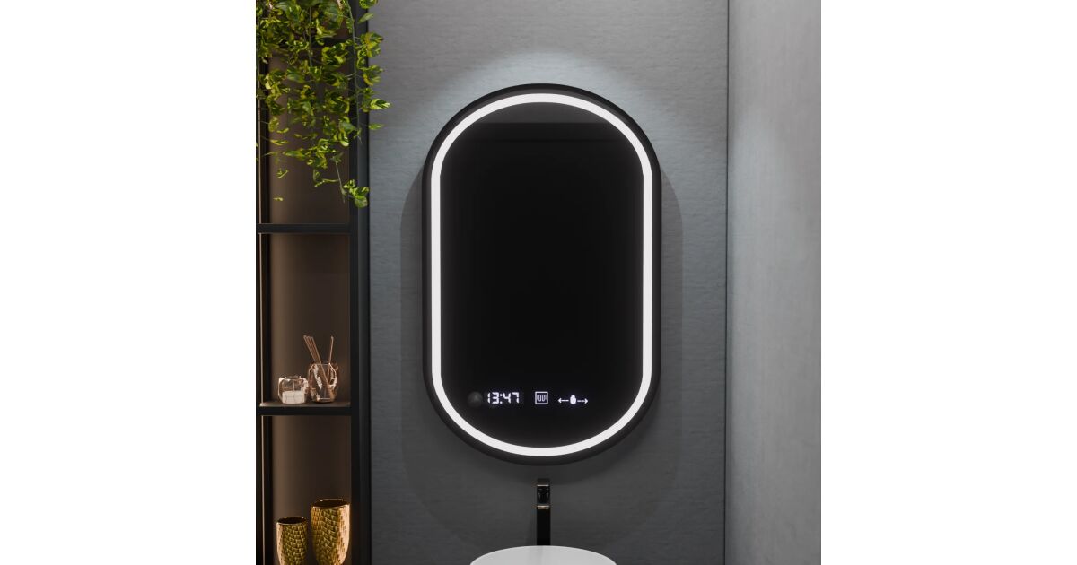 Owalne lustro LED, 50x90cm, Alessia MotionGlow Marcello, system ...