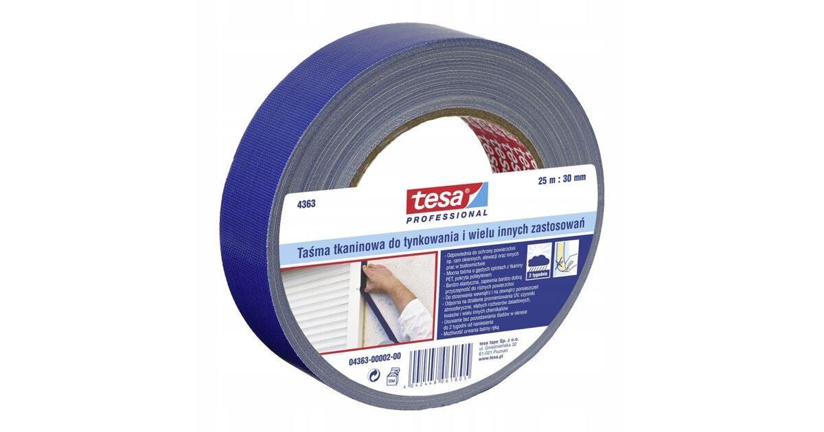 Tesa textil gipszkarton szalag UV 14 nap 25m 30mm | Pepita.hu