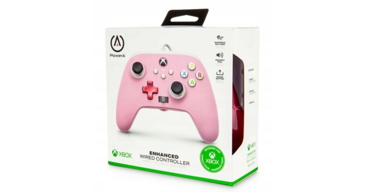 PowerA Enhanced Wired Controller, Xbox Series X|S, Xbox One, PC, Pink ...