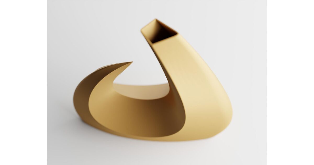 Vase LUNARA 220 x 85 x H238 mm - Gold | Pepita.com