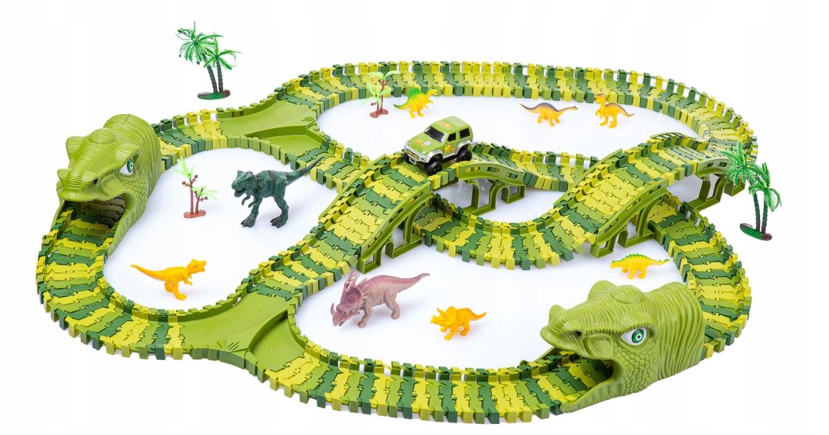 VERSENYPÁLYA AUTÓ DINÓ PARK ALAGÚTA AUTÓ DINÓ FIGURÁK 240 db | Pepita.hu