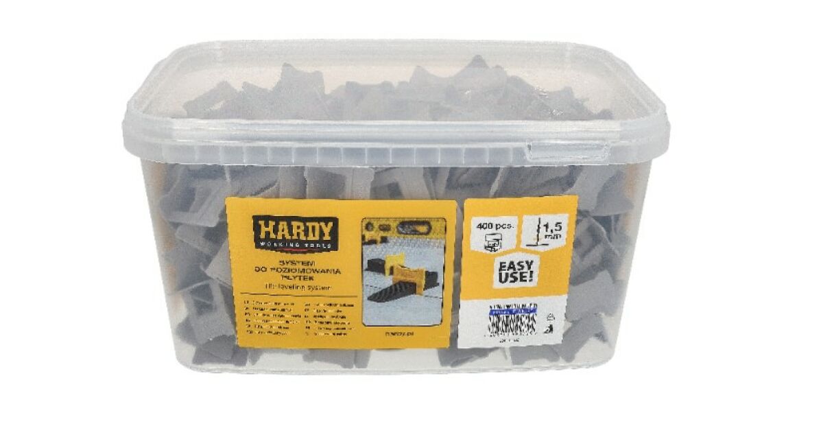 Cleme pentru nivelare plăci Hardy, rost 1,5 mm, grosime 3-16 mm, 400 ...