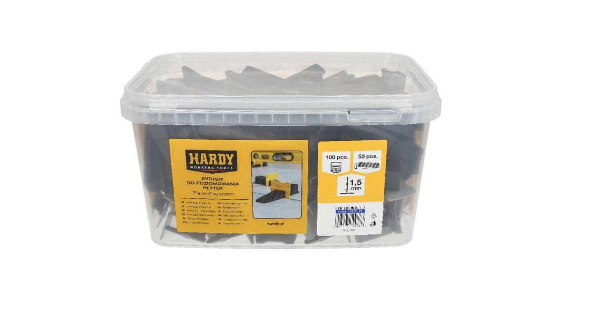 Hardy Fliesen Nivelliersystem, Fugenbreite 1,5 mm, Dicke 3-16 mm, 100 ...